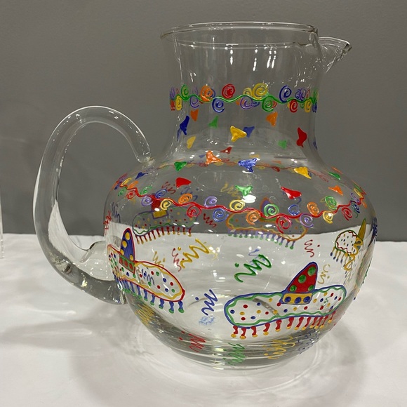 smithereens | Dining | Smithereens Cheers Margarita Art Glass Pitcher ...